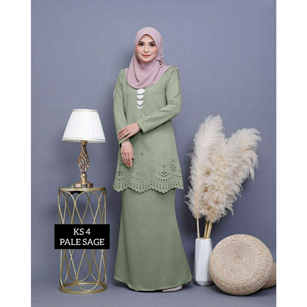 [Baju Kurung Airis] > Baju Kurung Bercorak Laser Cut > Tak jarang Tak ...