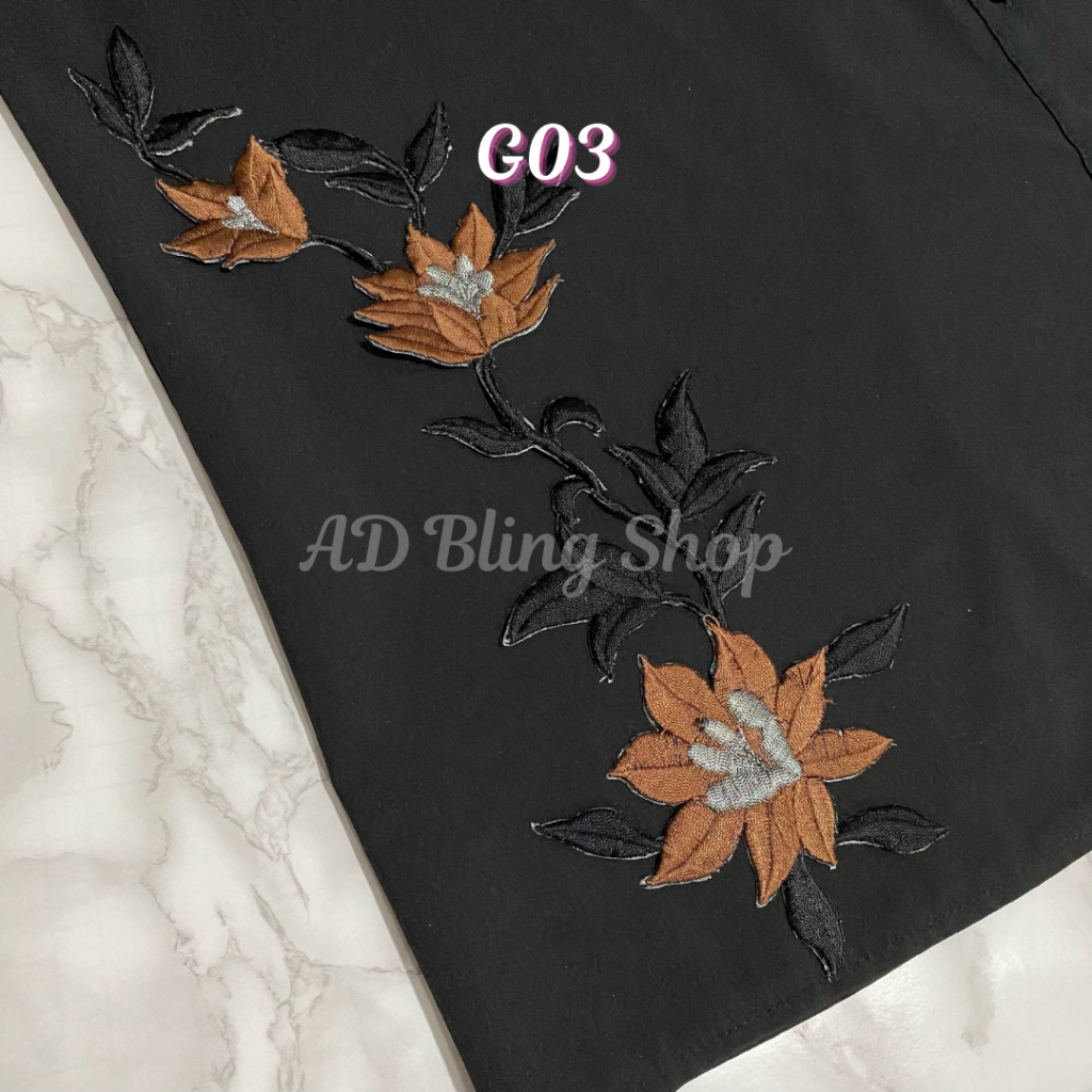 Bunga Sulam Tampal Embroidery Flower Patch Hotfix Iron On Aksesori ...