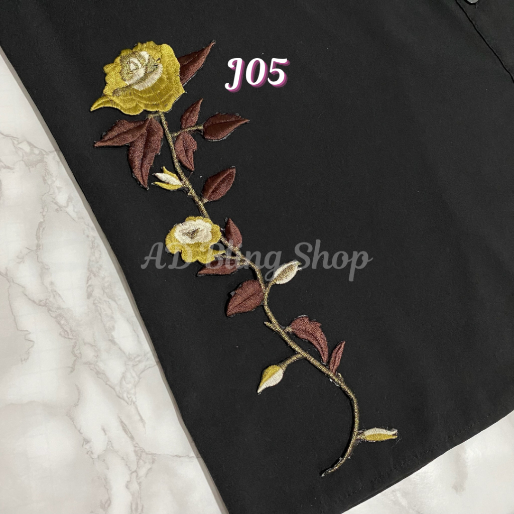 Bunga Sulam Tampal Embroidery Flower Patch Hotfix Iron On Aksesori ...