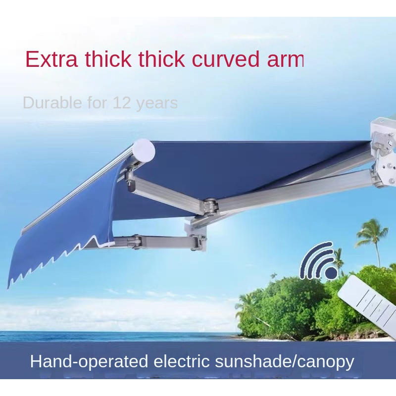 Sunshade retractable manual electric retractable Awning balcony outdoor ...