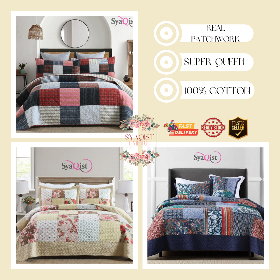 SYAQIST Super Queen Premium Real Patchwork 3in1 & 5in1 [ 100% Pure ...