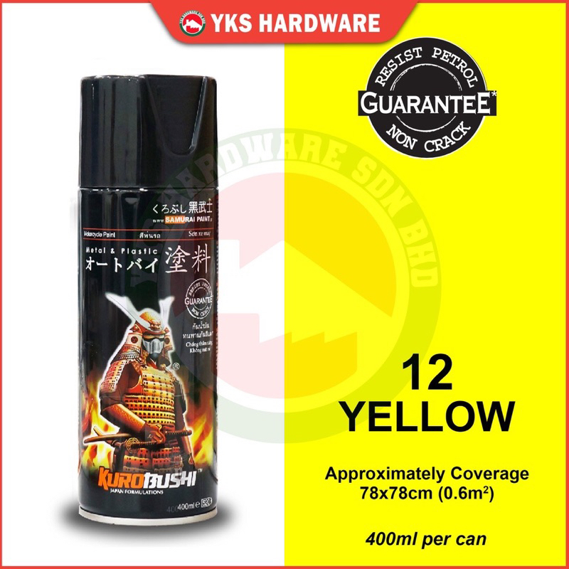 Samurai STANDARD COLOURS (400ML) Spray Paint [READY STOCK] - Spray ...