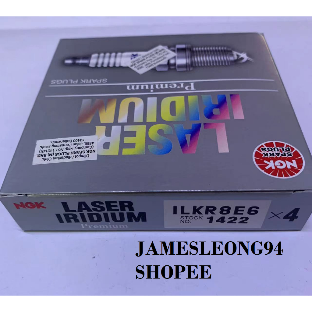 ORIGINAL ILKR8E6 (1422) NGK LASER IRIDIUM SPARK PLUG MITSUBISHI EVO X ...