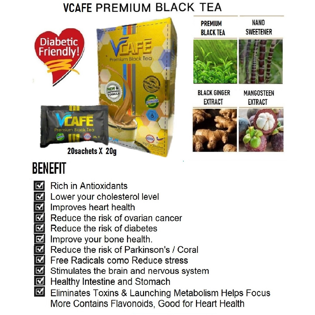 VOLTEN Premium Black Tea (20 sachets x 20g)🔥HALAL🔥 diabetes friendly ...
