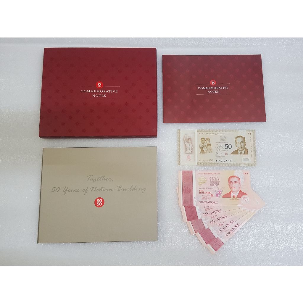 Full Sets SG50 Commemorative Notes worth SGD100 Value With Folder ...