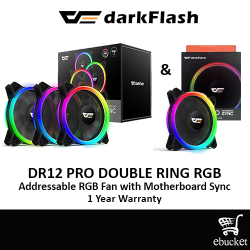 Aigo darkFlash DR12 Pro Double Ring 5V aRGB RRB cooling fan ( 3 IN 1 ...