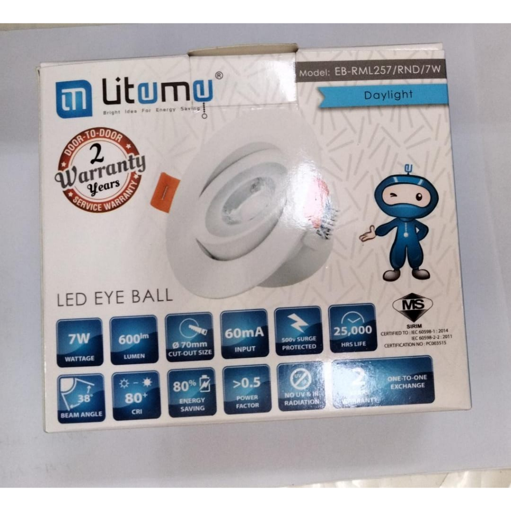 LITEME EB- RML257 3" 7W ROUND LED EYEBALL | Shopee Malaysia