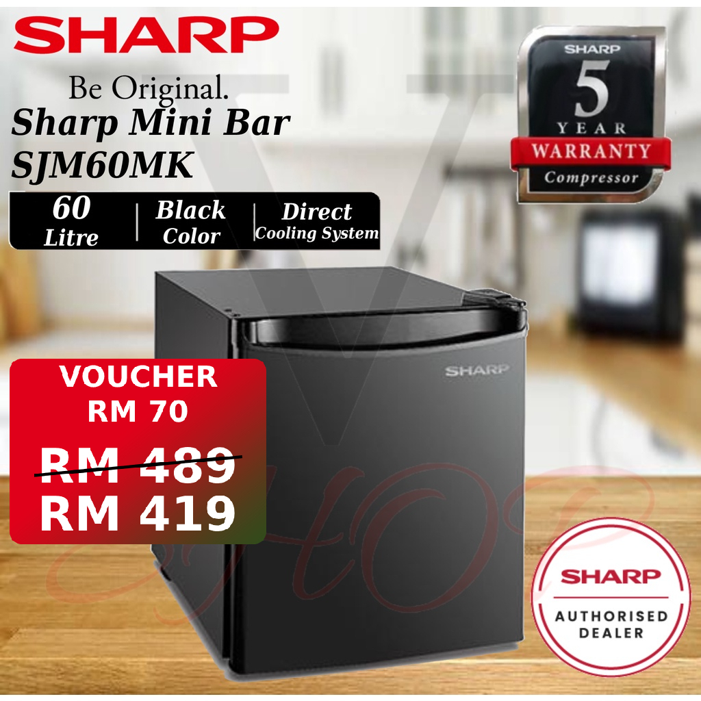 SHARP MINI BAR REFRIGERATOR SJM60MK | Shopee Malaysia