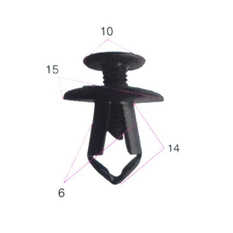 100Pc Perodua myvi,viva proton Iswara Wiper Panel Clipside BUMPER CLIP ...