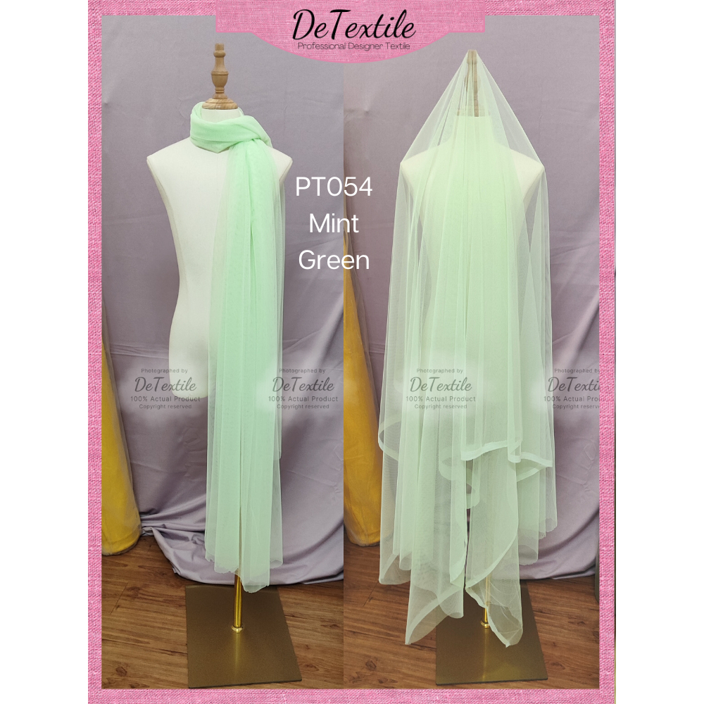 DeTextile Premium Tulle Bridal Soft Net Kain Net Lembut Murah Bidang ...