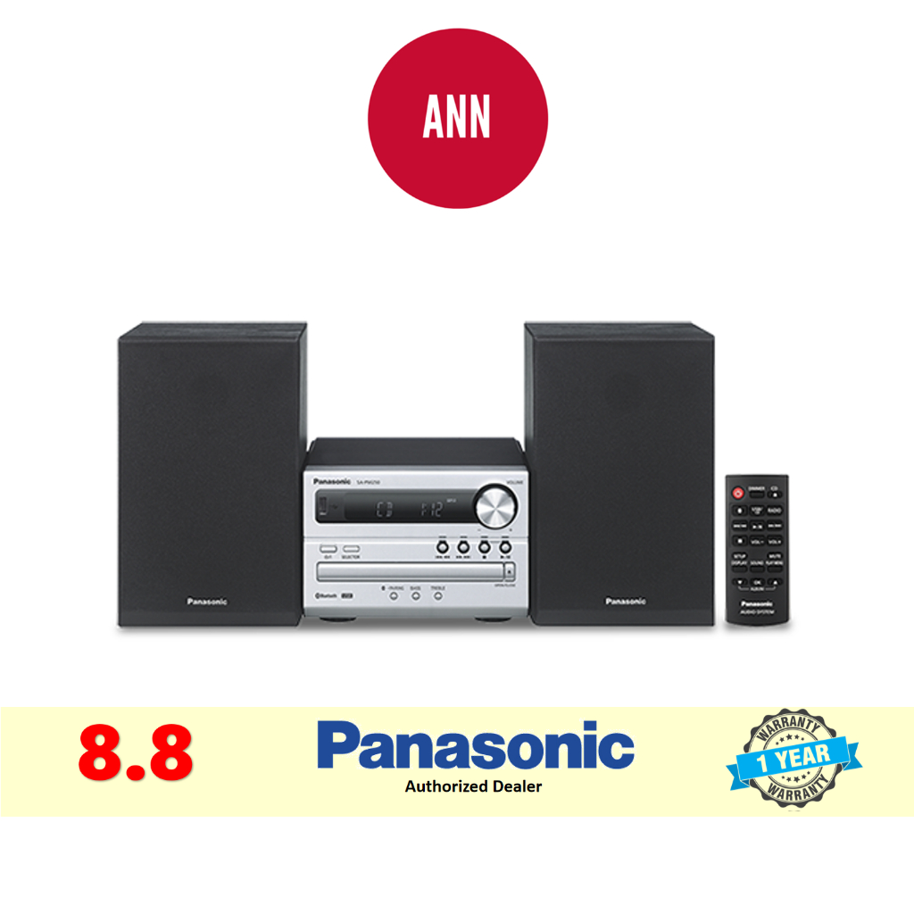 [Good Packing] Panasonic CD Micro System SC-PM250 ( MP3 / USB Player / CD Player / Bluetooth ...