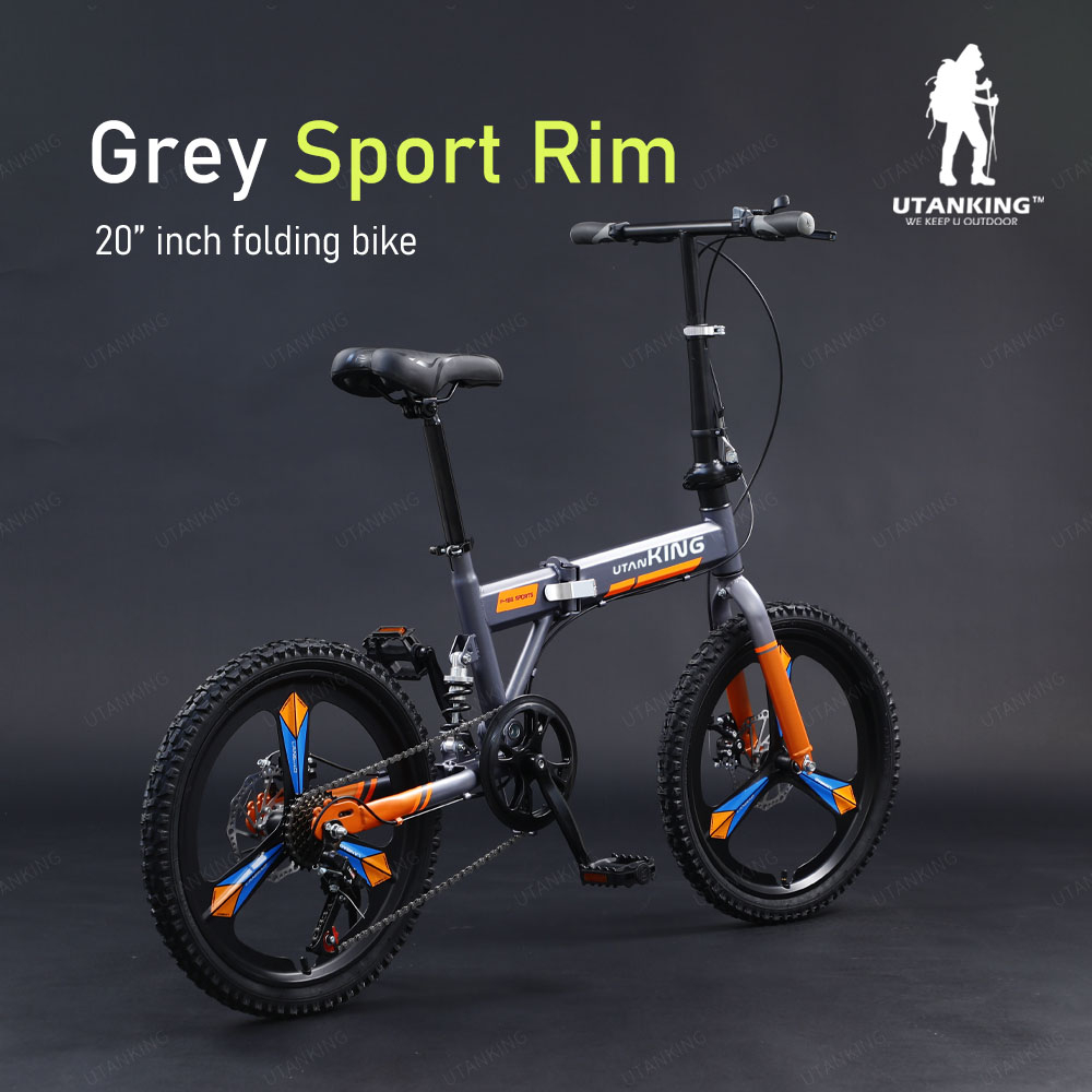 UtanKing™ 20 Inch Folding Bike MTB Foldable Road Bicycle Double Disc ...