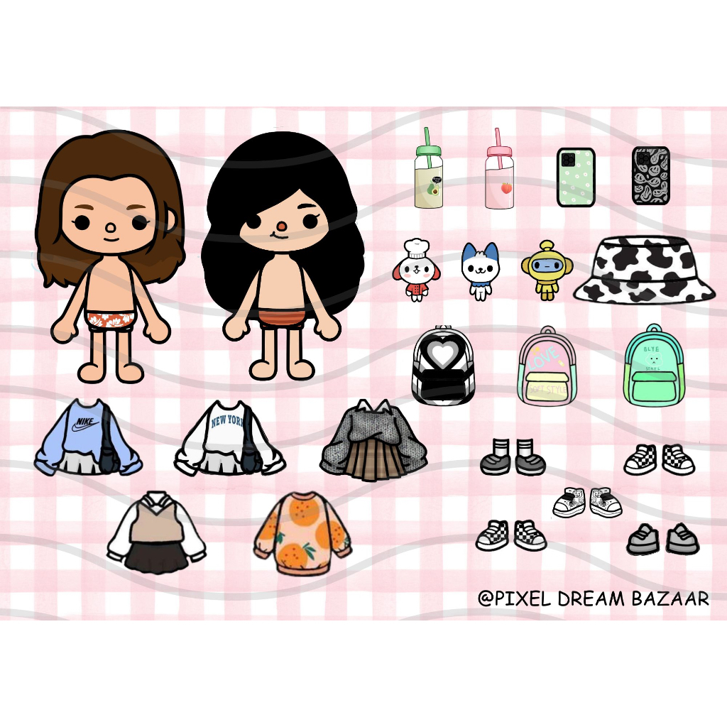 Ready Stock Toca Boca Paperdoll, Pre-cut Characters | Shopee Malaysia