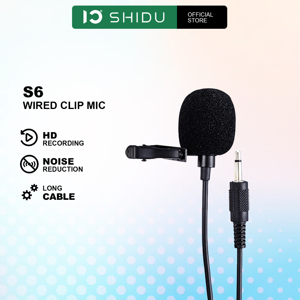 SHIDU S6 Wired Clip Microphone (High Quality) | Voice Mic for Amplifier ...