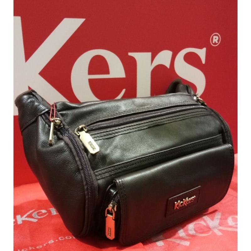 Original KICKERS Leather, Mens Leather Big Size Waist Pouch (1KIC-W ...