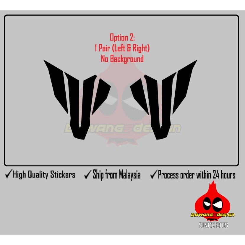 Yamaha MT15 Logo Tank Sticker (1 side only, left/right) | Shopee Malaysia