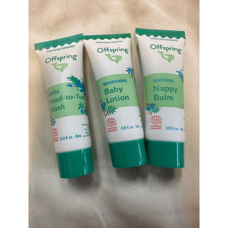 Offspring travel Skincare set (Head-To-Toe 10ml,Baby Lotion 5ml,Nappy ...
