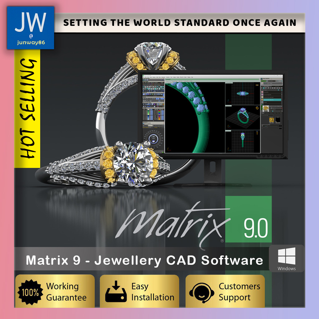 Matrix 9 - Jewellery CAD Software with Installation Tutorial (Full Version) | Shopee Malaysia