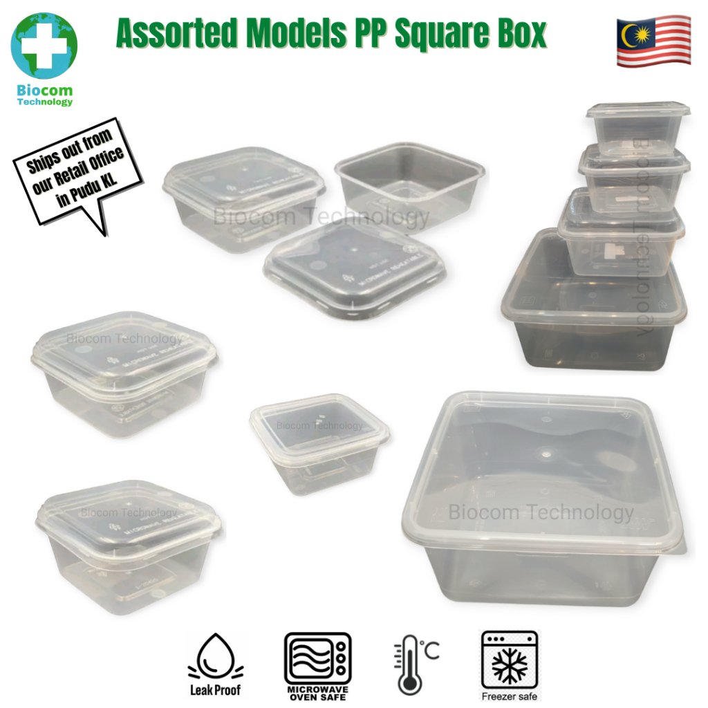 Assorted Models 50sets Plastic Square Disposable Multipurpose Food ...