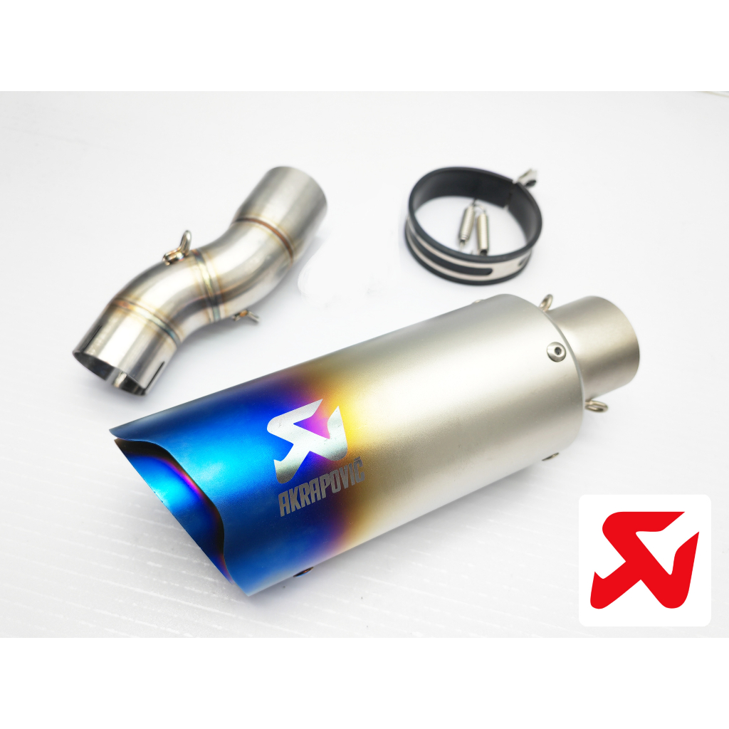 Exhaust CF Moto 450SR Piping Slip on Tabung Muffler Akrapovic Short ...
