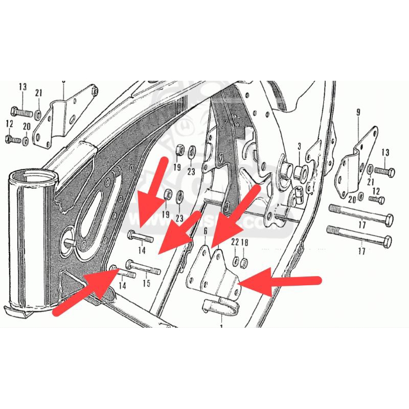 CB175/CB125/CD125/CD175 ⭐ Motorcycle Engine Hanger plate set.Used ORI ...