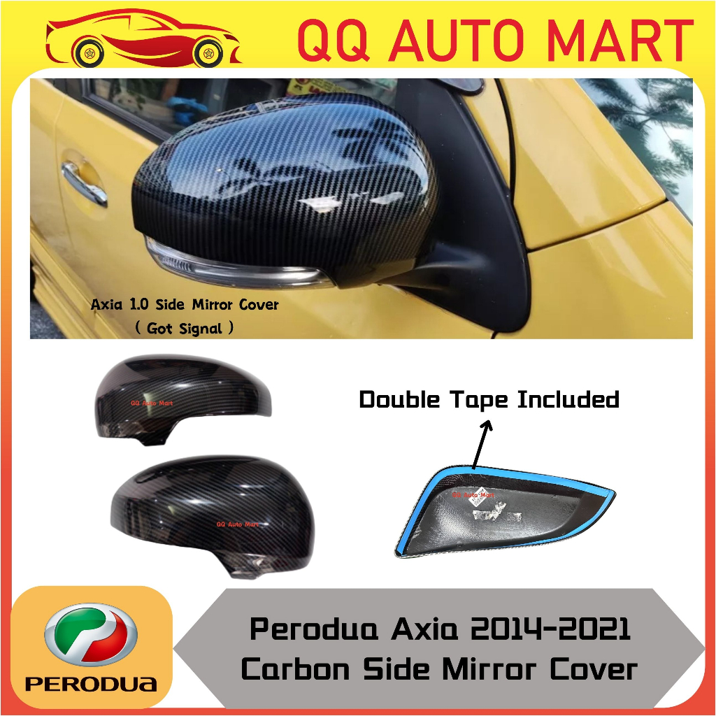 Perodua Axia 2014-2020 Carbon look Side Mirror Cover | Shopee Malaysia