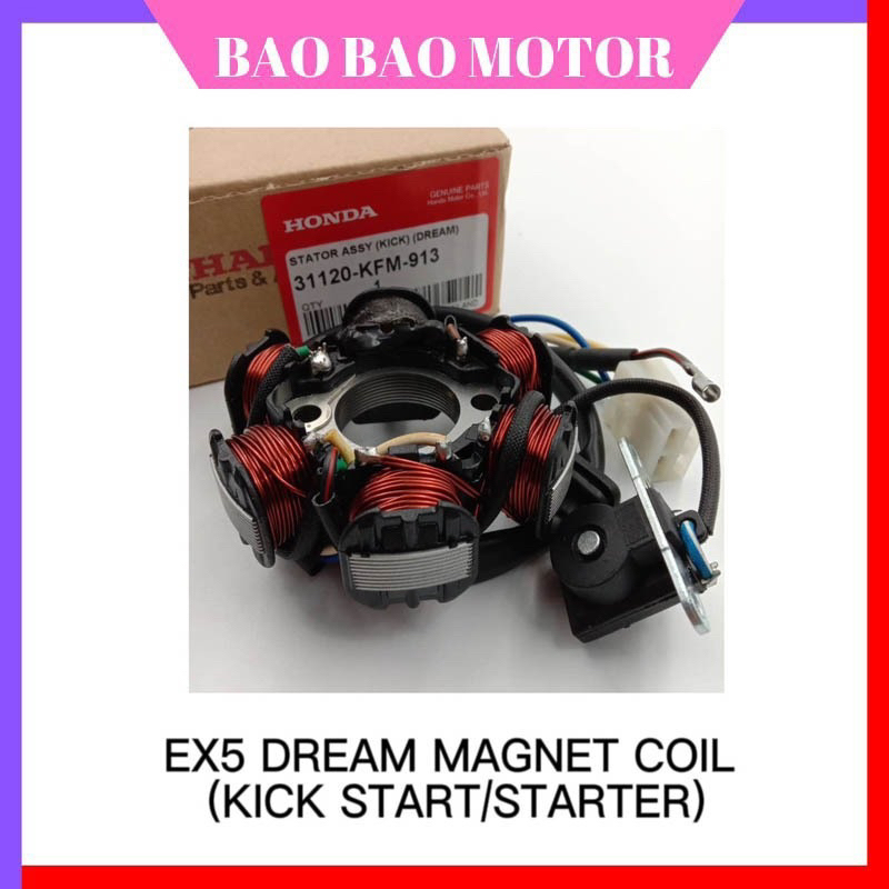 OEM HONDA EX5 DREAM KICK START WAVE100 W100 MAGNET COIL STARTER COIL ...
