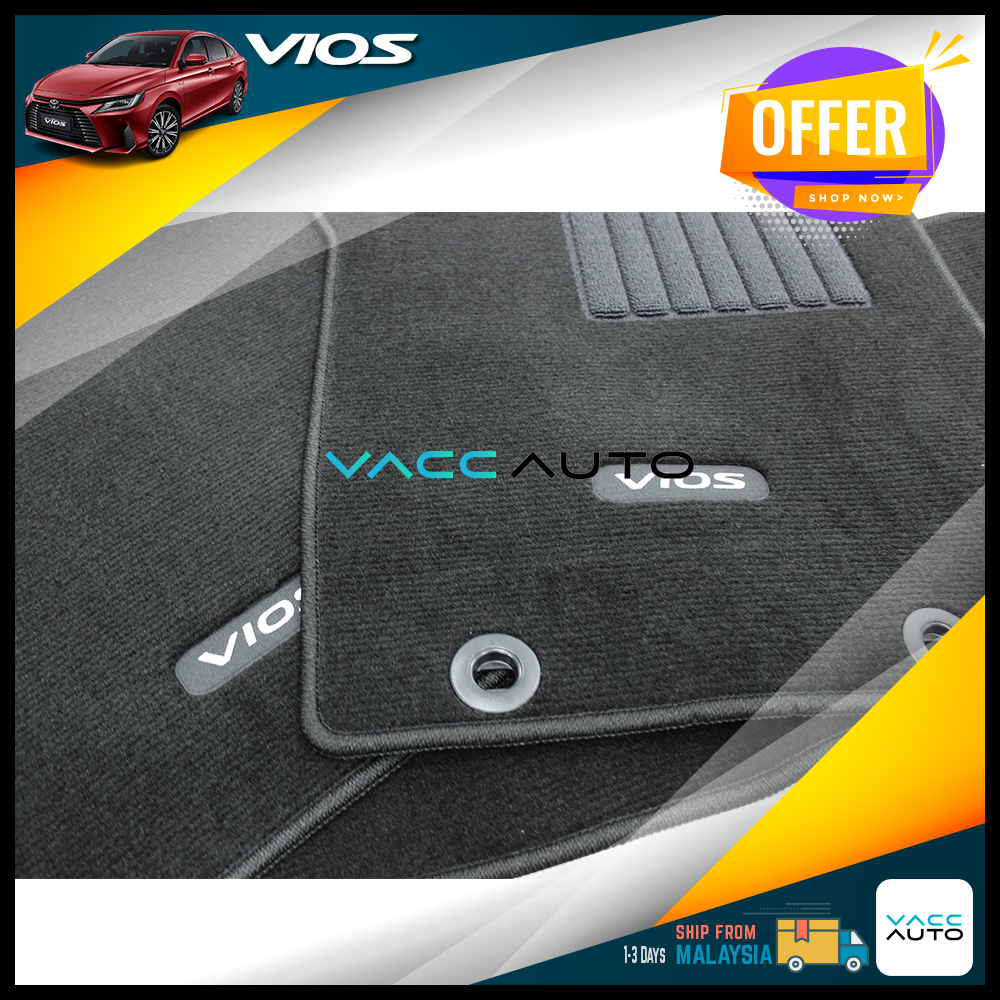[Original] Toyota Vios (4th Gen) Floor Carpet Mat 2023 - 2026 AC100 ...