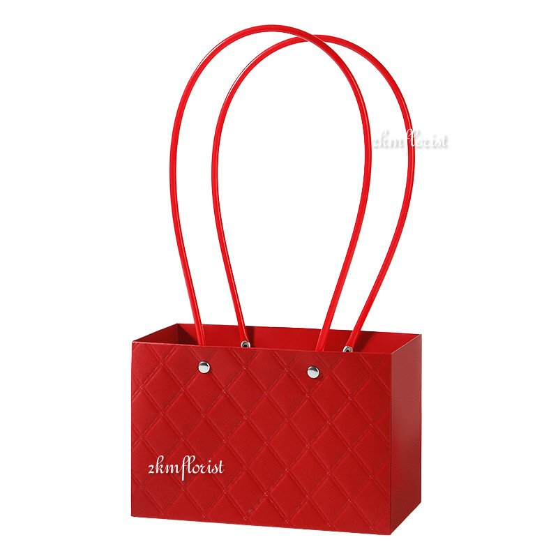 MACAROON TOTE BAG Rectangular Shaped Flower Paper Chain Handle Doorgift ...