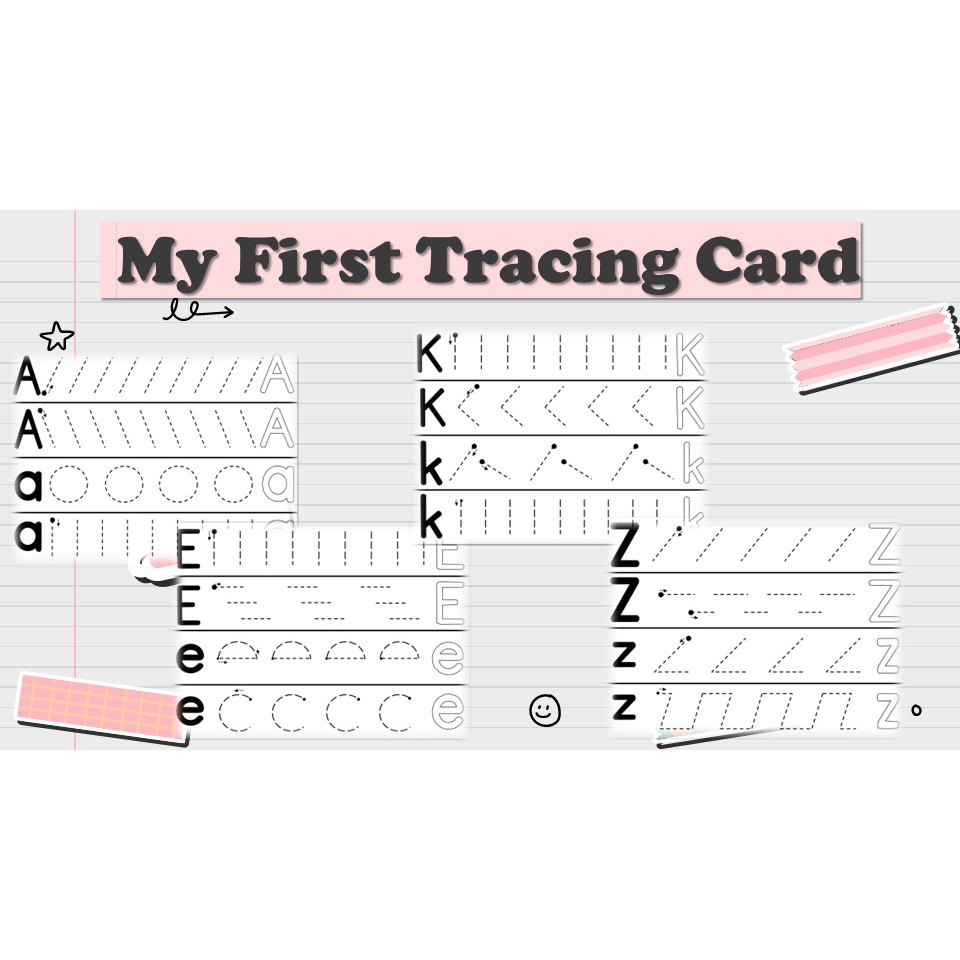 [PRE085] 29 pages My First Tracing Card Worksheet for Pre-school PDF ...