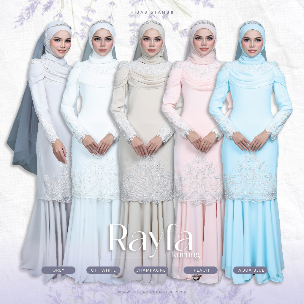 HIJABISTAHUB THE BRIDES' 2023 NEW COLLECTION RAYFA KURUNG MODEN LACE ...