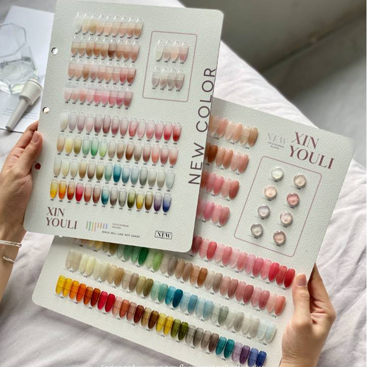 XINYOULI 100色 透色附送色板 Syrup Color 100 Colors Gel Set Free Color Chart ...