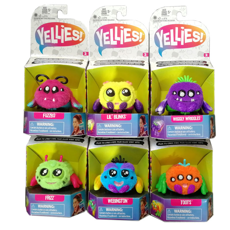 YELLIES SOUND ACTIVATED MOVEMENT YELL/TALK/SING/CLAP SPIDER DOLLS ...