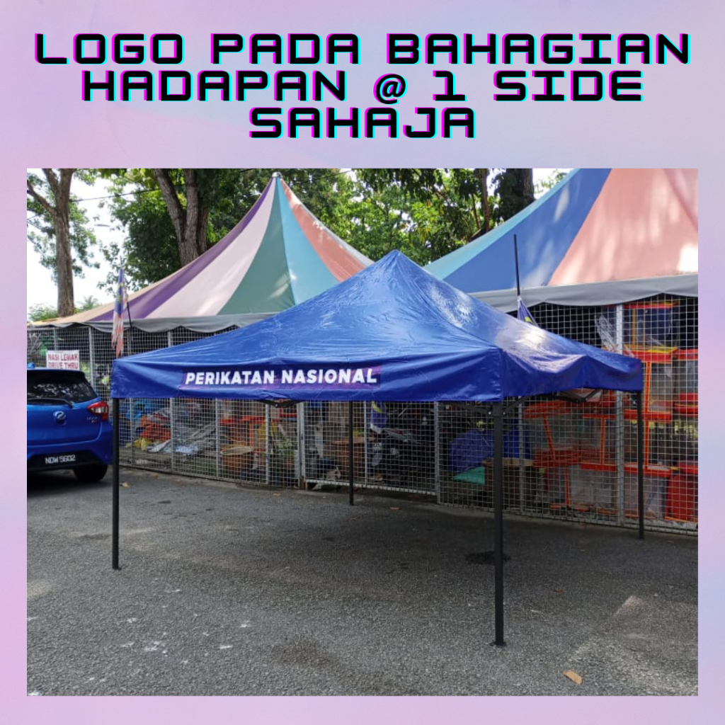 KHEMAH PVC A80 SAIZ 10FT X 10FT STICKER BERLOGO PERIKATAN NASIONAL ...
