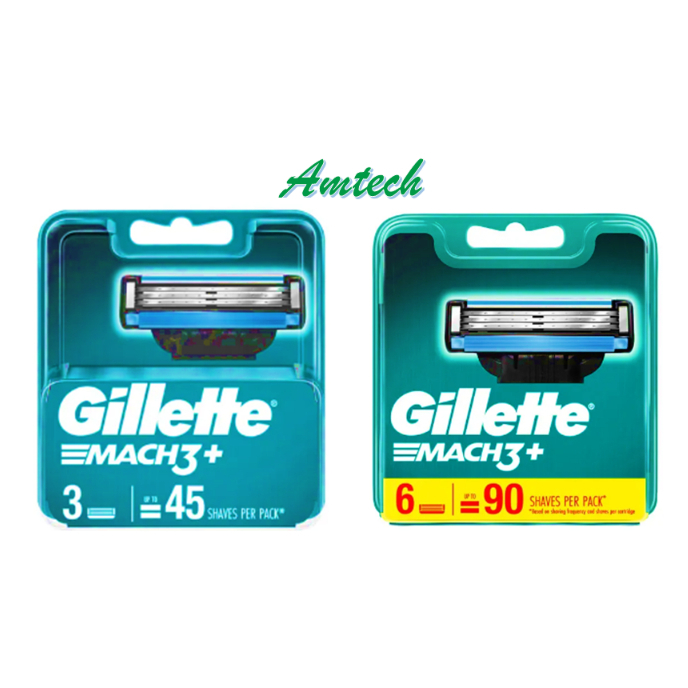 GILLETTE Mach 3 Plus Refill 3's/6's Cartridges | Shopee Malaysia
