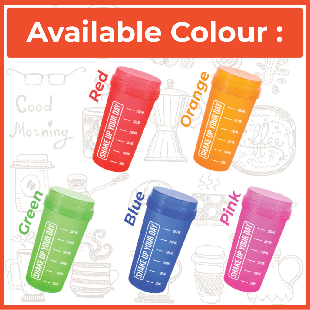 Shaker 300ML 400ML BPA FREE Food GRADE Bottle Water Drink Cup Botol Air ...
