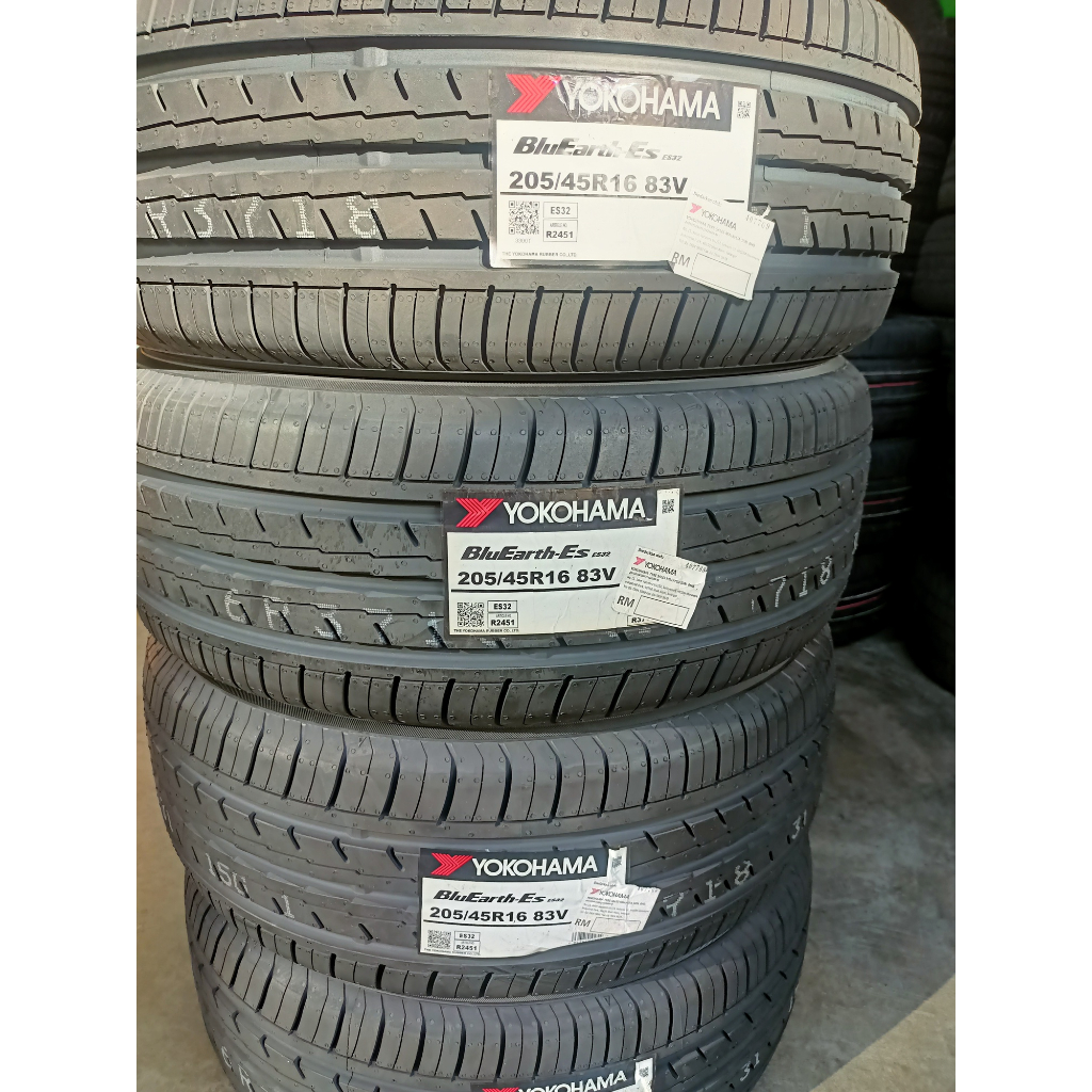 205/45R16 Yokohama BluEarth Es32 Tayar Tyre Tire | Shopee Malaysia