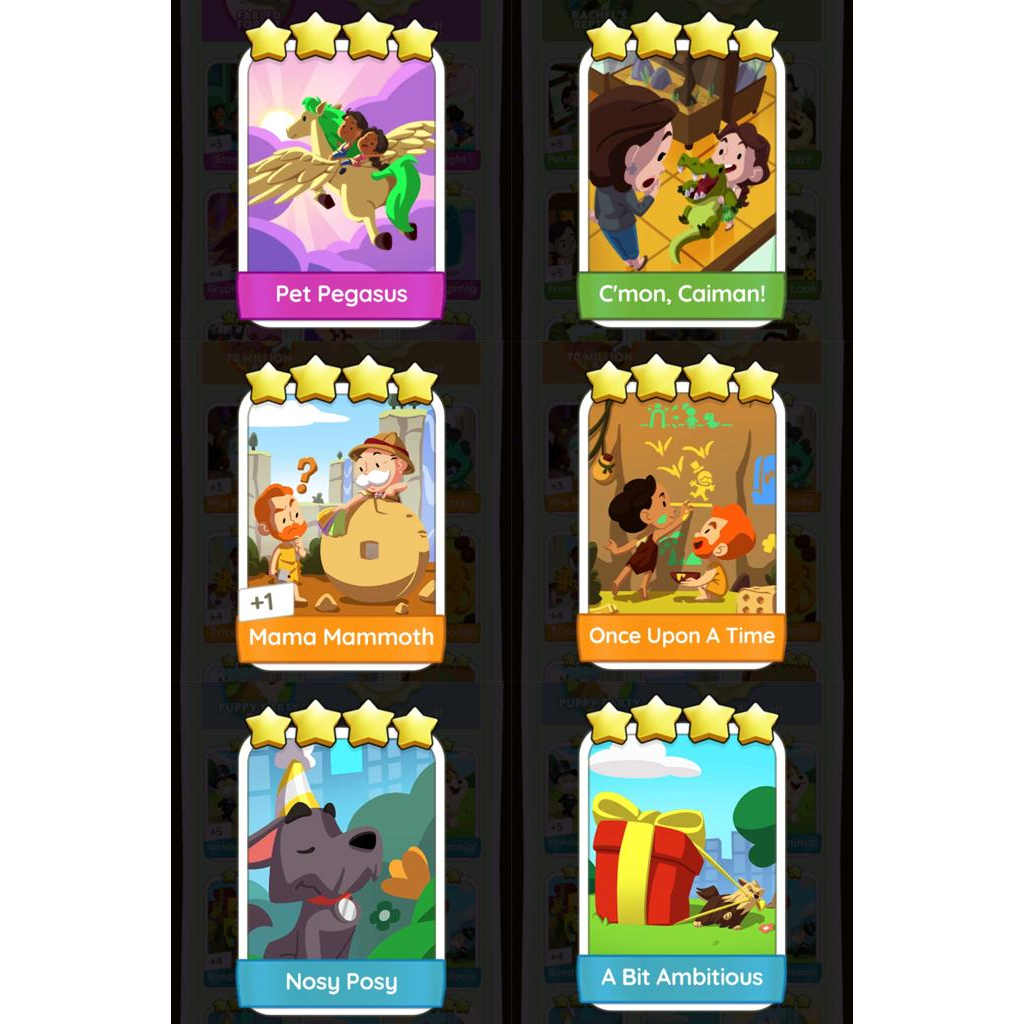🎲MONOPOLY GO STICKERS - 4 STARS (1 STICKER ONLY) | Shopee Malaysia
