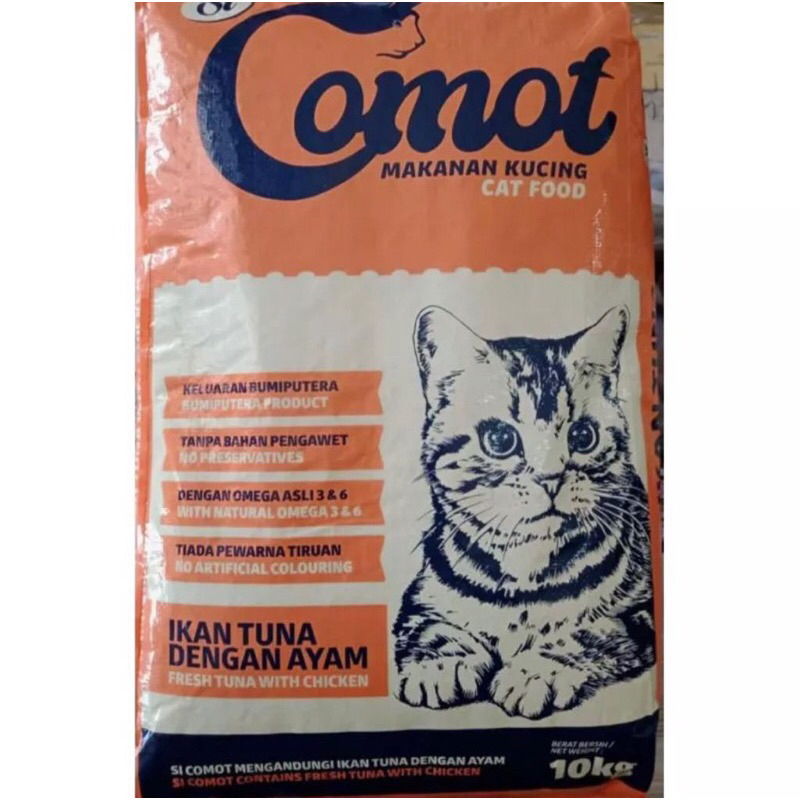 Comot Cat Dry Foot 1kg Tuna Chicken Power Cat Makanan Kucing 1kg REPACK ...