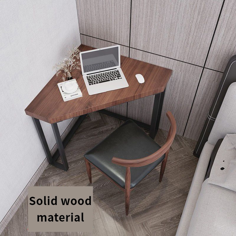 Solid Wood Corner Desk Computer Desktop Table Home Corner Writing Desk ...
