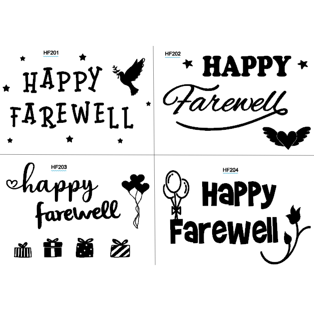 STICKER HAPPY FAREWELL FOR BALLOON (SIZE A4/A5/4X6) | Shopee Malaysia