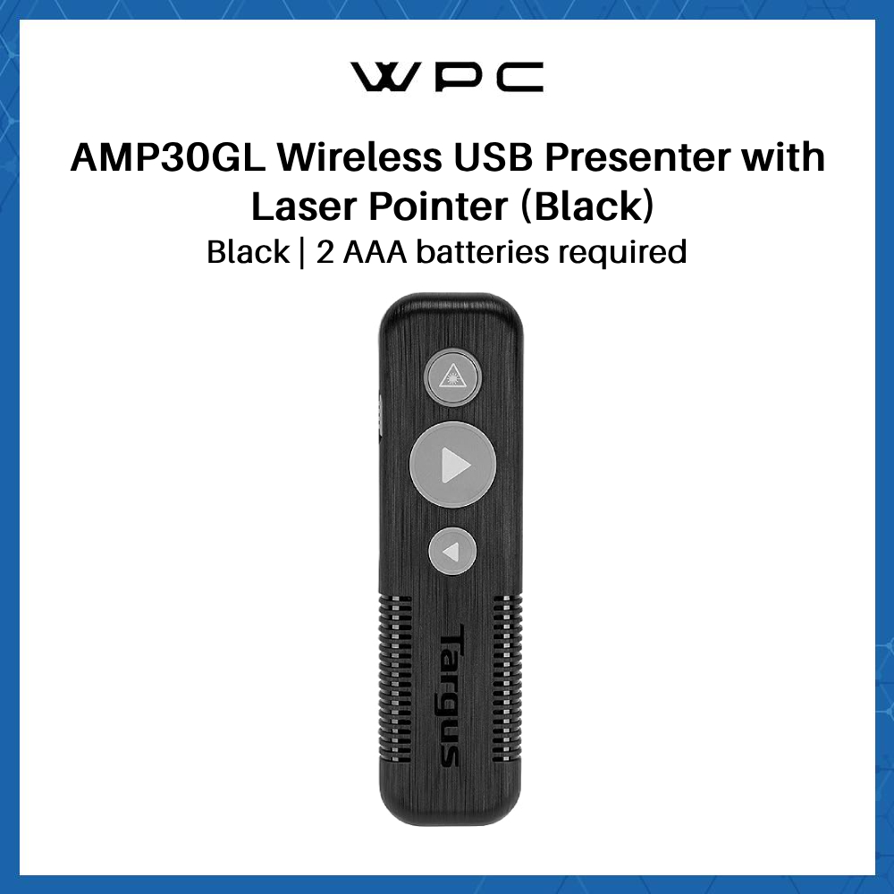 [ POINTER ]AMP30GL Wireless USB Presenter with Laser Pointer (Black) | Shopee Malaysia