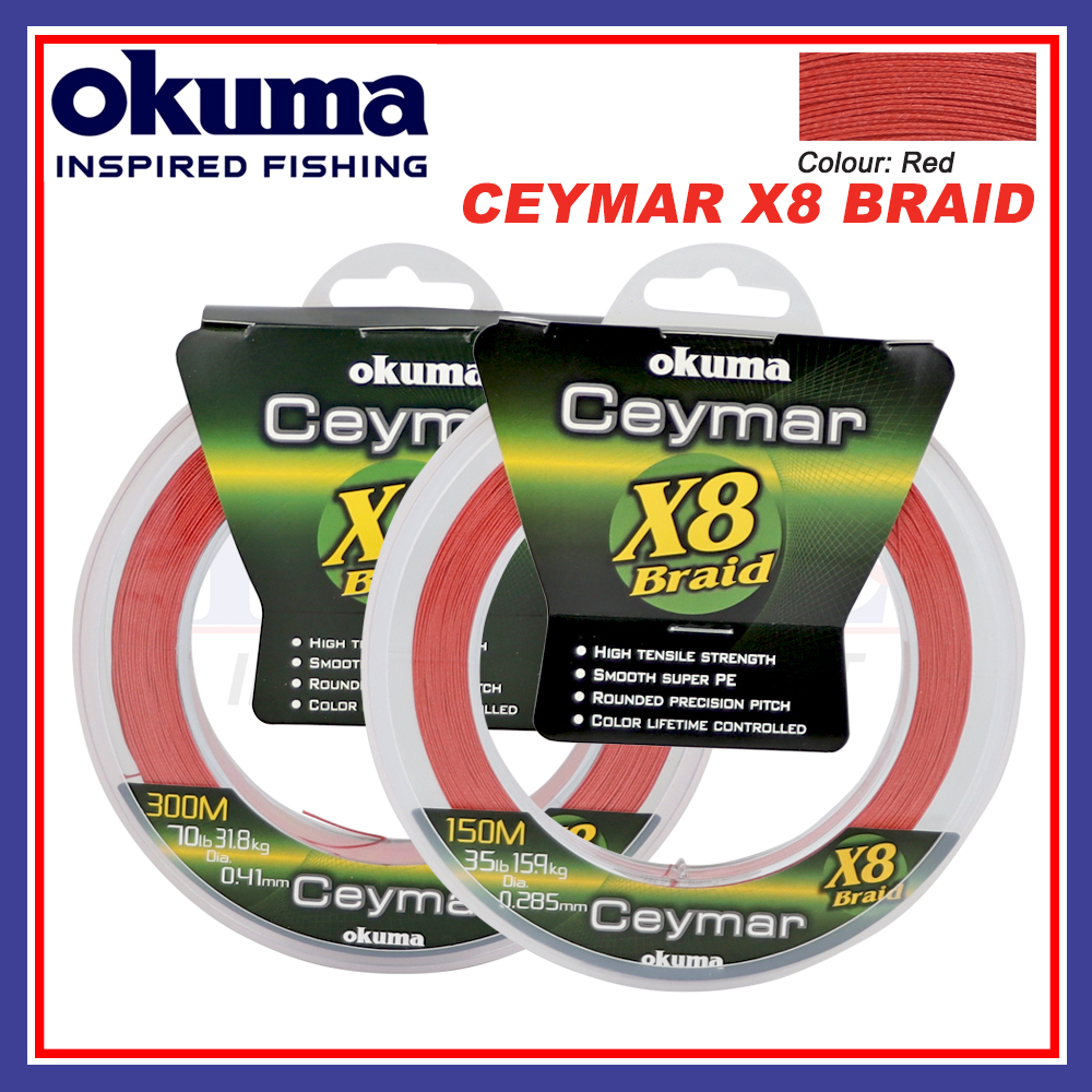 (18LB-70LB) 150M-300M Okuma Ceymar X8 Braid Fishing Line 8 Strand ...