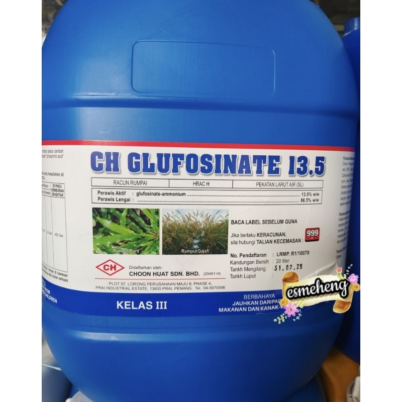 20L CH Glufosinate 13.5 / Basta 15 / Avata / Fosinate / Dusun / Kebun ...