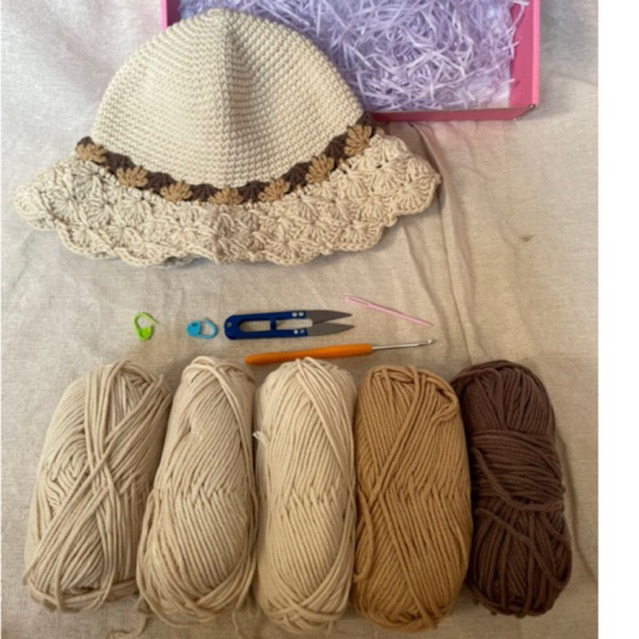 Crochet Material Kit crochet flower pattern bucket hat (free pattern ...