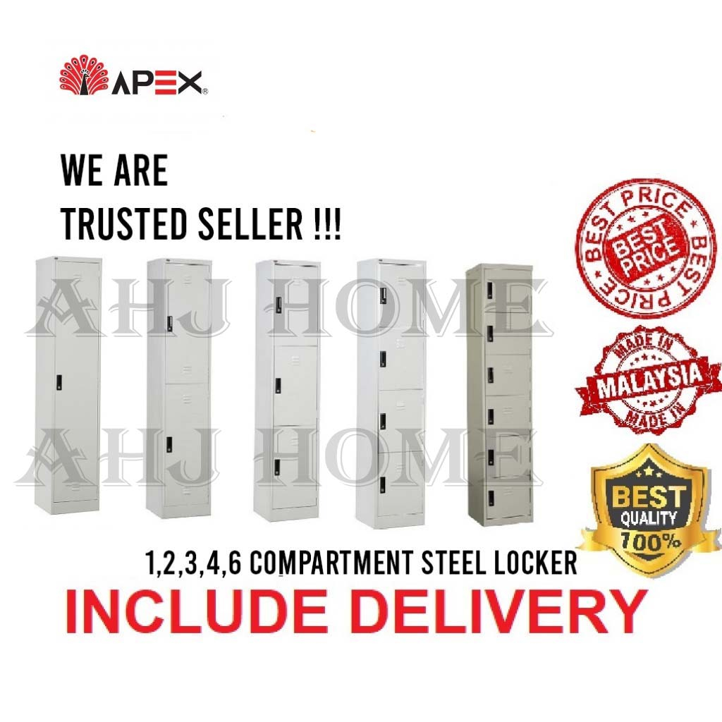 Apex 1/ 2/ 3/ 4/ 6 Compartment Steel Locker / Office Cabinet / Apex locker / Almari besi kunci ...