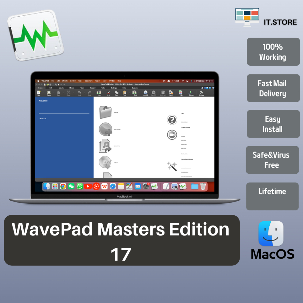NCH WavePad Audio Editor Pro 16 Lifetime for Intel and M1 Chip Apple ...