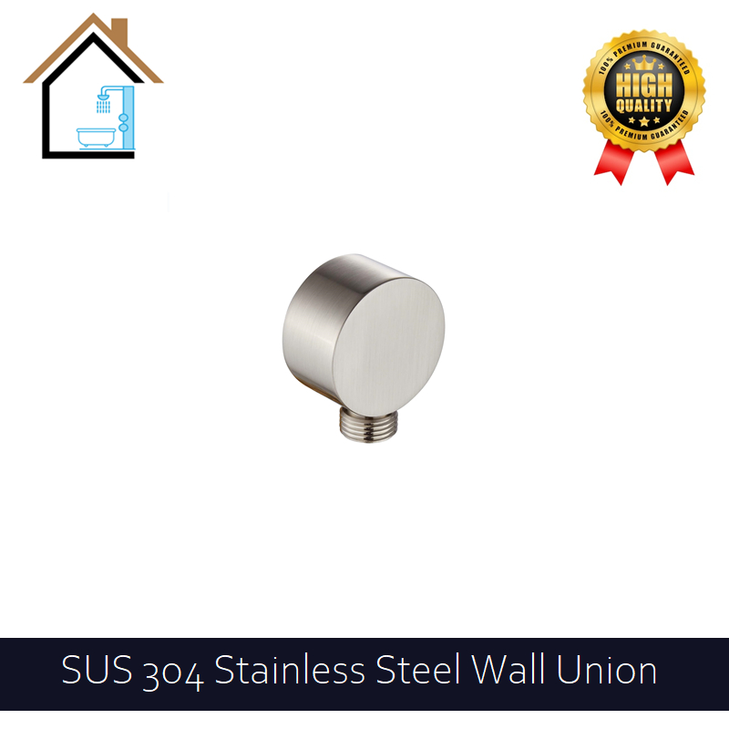 SUS 304 Stainless Steel Wall Union Wall Elbow Shower Hose Connector ...