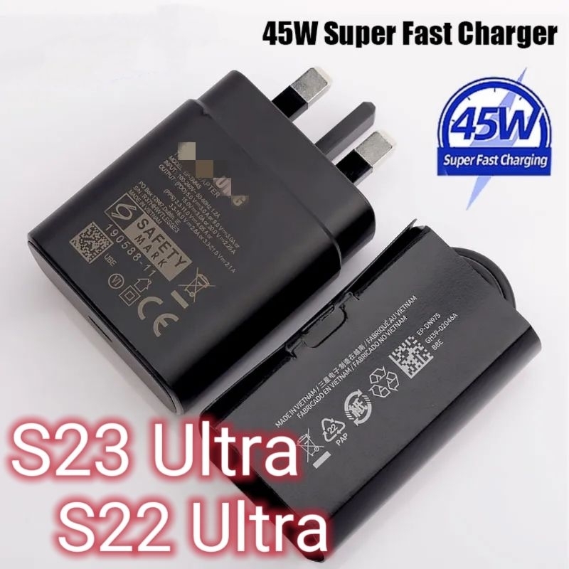 Sam sung Galaxy S23 Ultra S24 Ultra A55 45w USB-C Cable Fullset Charger ...