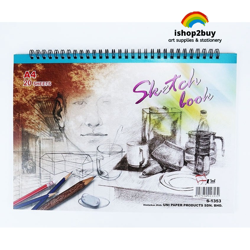 Uni Wire O Binding Sketch Book Drawing Book B5 A4 B4 A3 Uni Paper Buku ...
